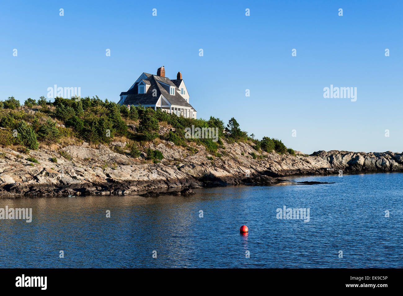 House and boat along Ocean Drive, Newport, Rhode Island, USA Stock ...