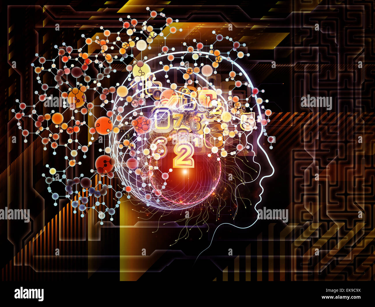 Conceptual Human Technology Stock Photo - Alamy