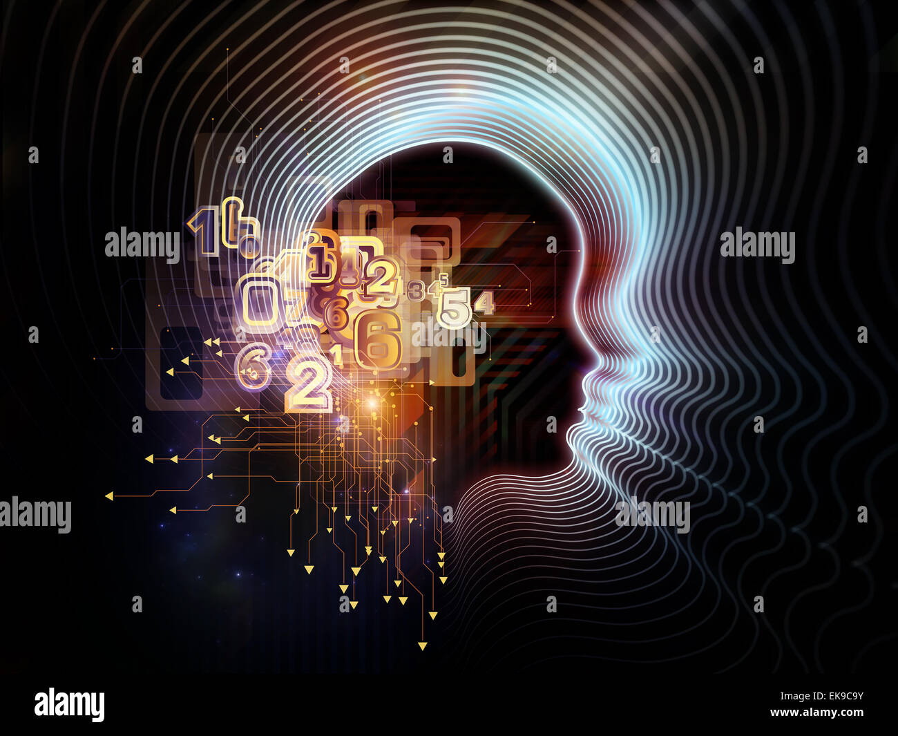 Conceptual Human Technology Stock Photo - Alamy