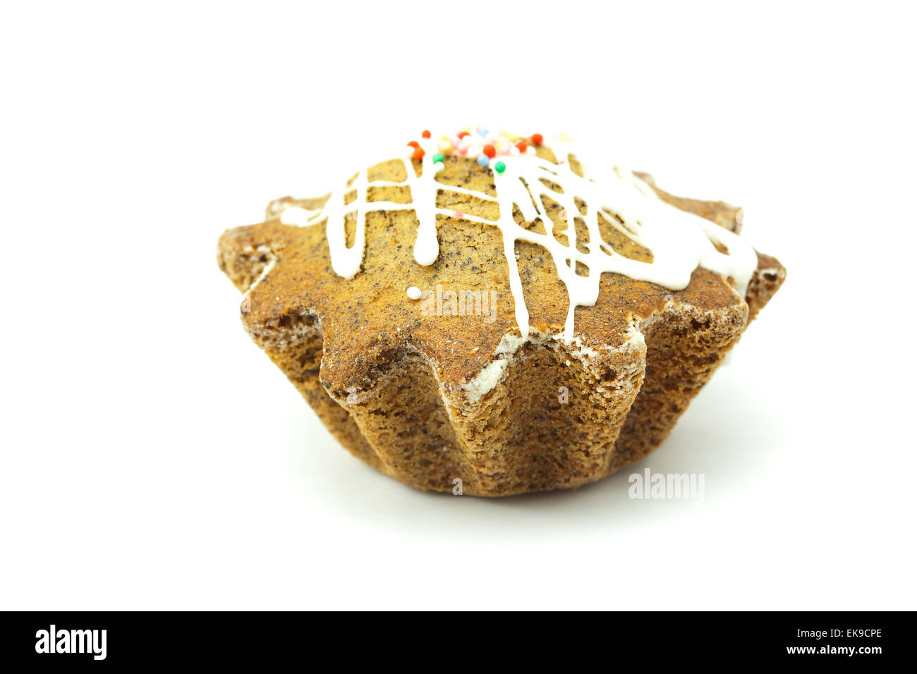 cake with icing and pills isolated on white Stock Photo - Alamy