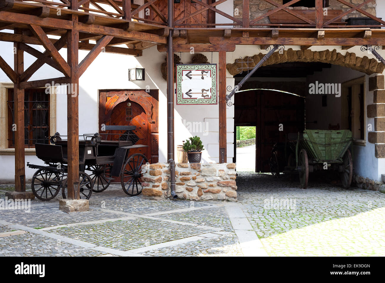 decoration of a medieval castle Stock Photo - Alamy