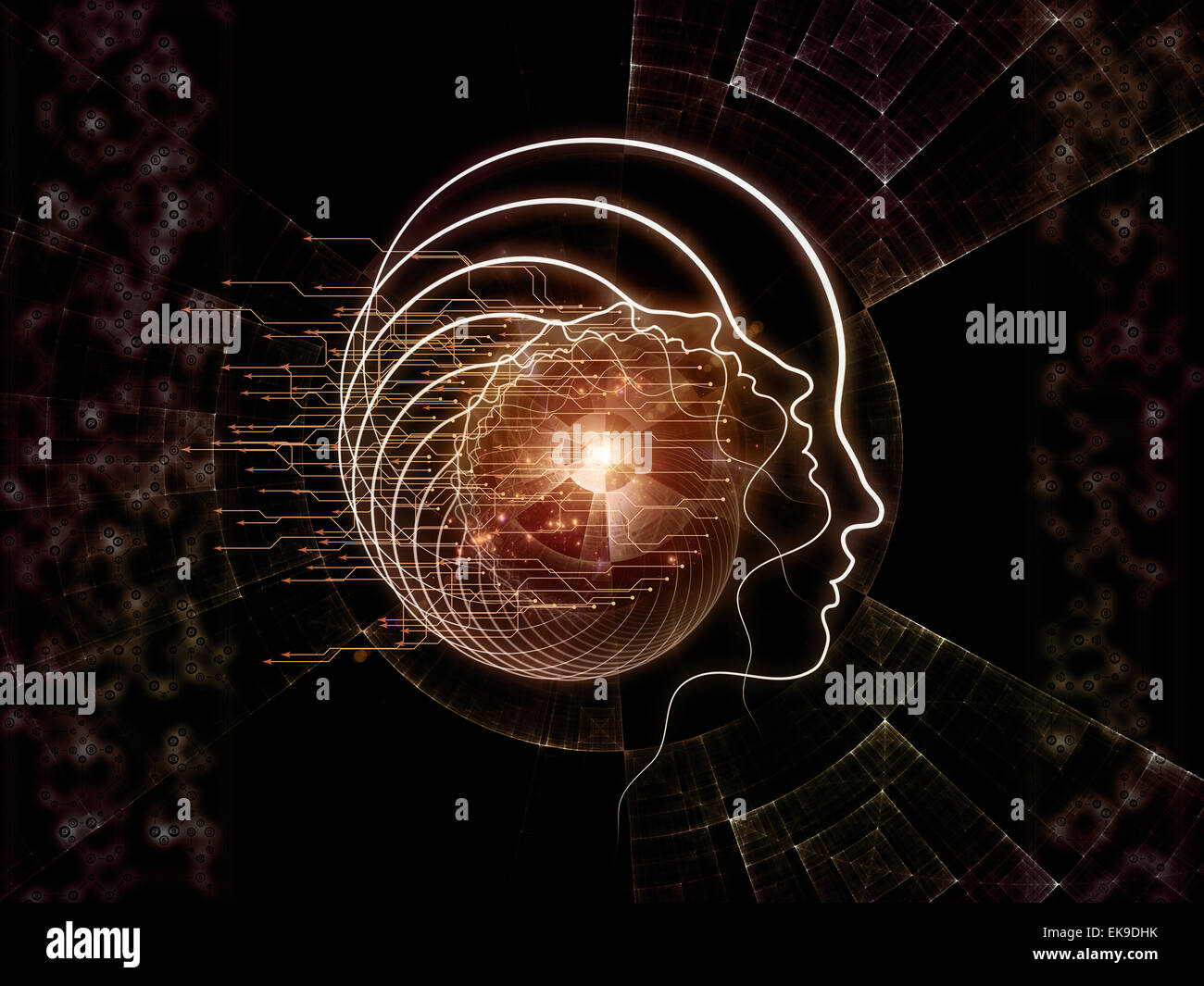 Human brain conceptual computer artwork hi-res stock photography and ...