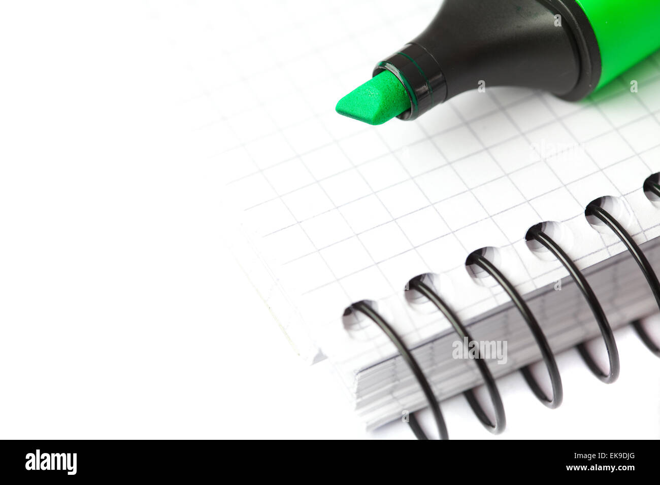 marker and notepad isolated on white Stock Photo - Alamy