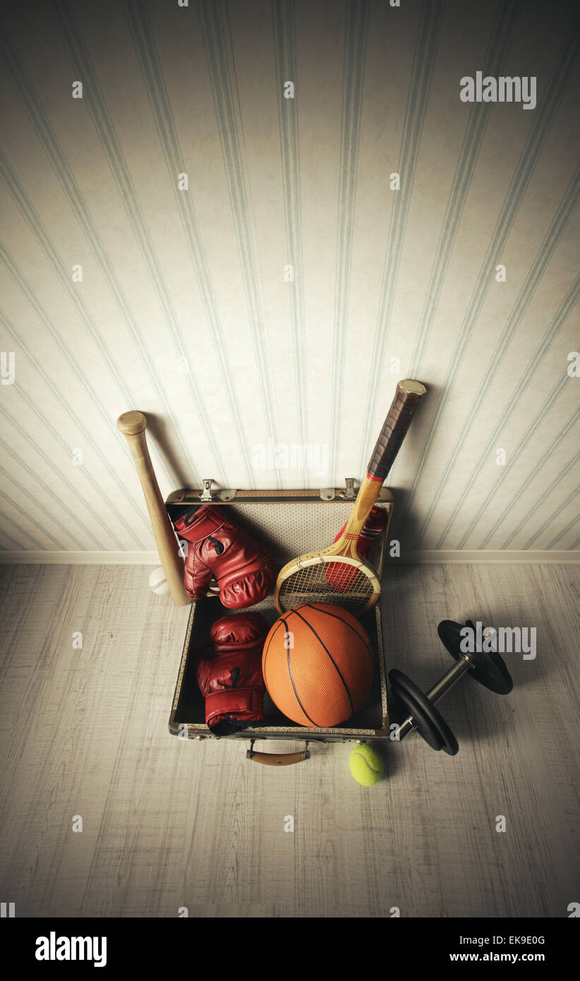 Vintage sports equipment hi-res stock photography and images - Alamy