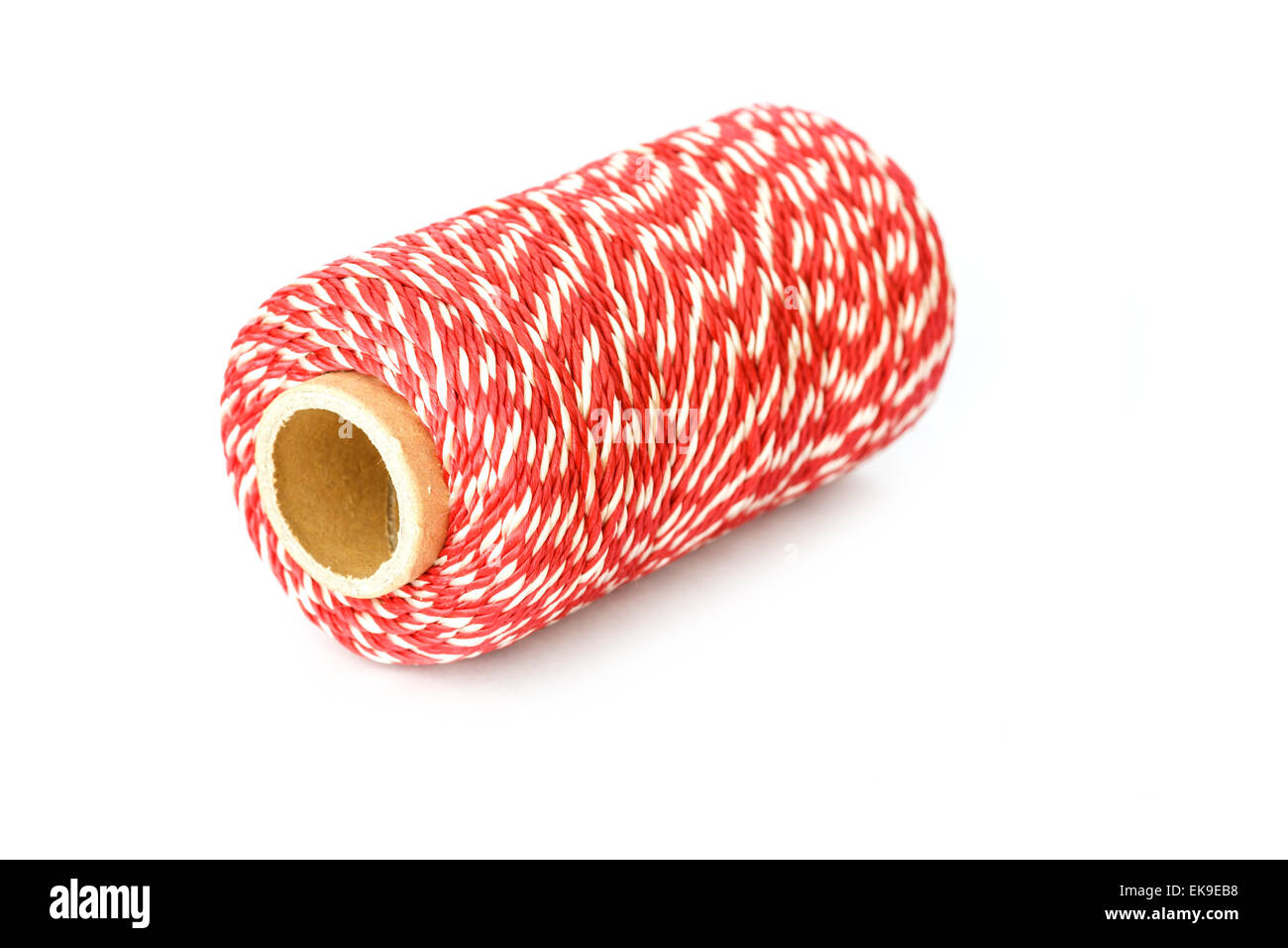 Close up roll of red rope Stock Photo - Alamy