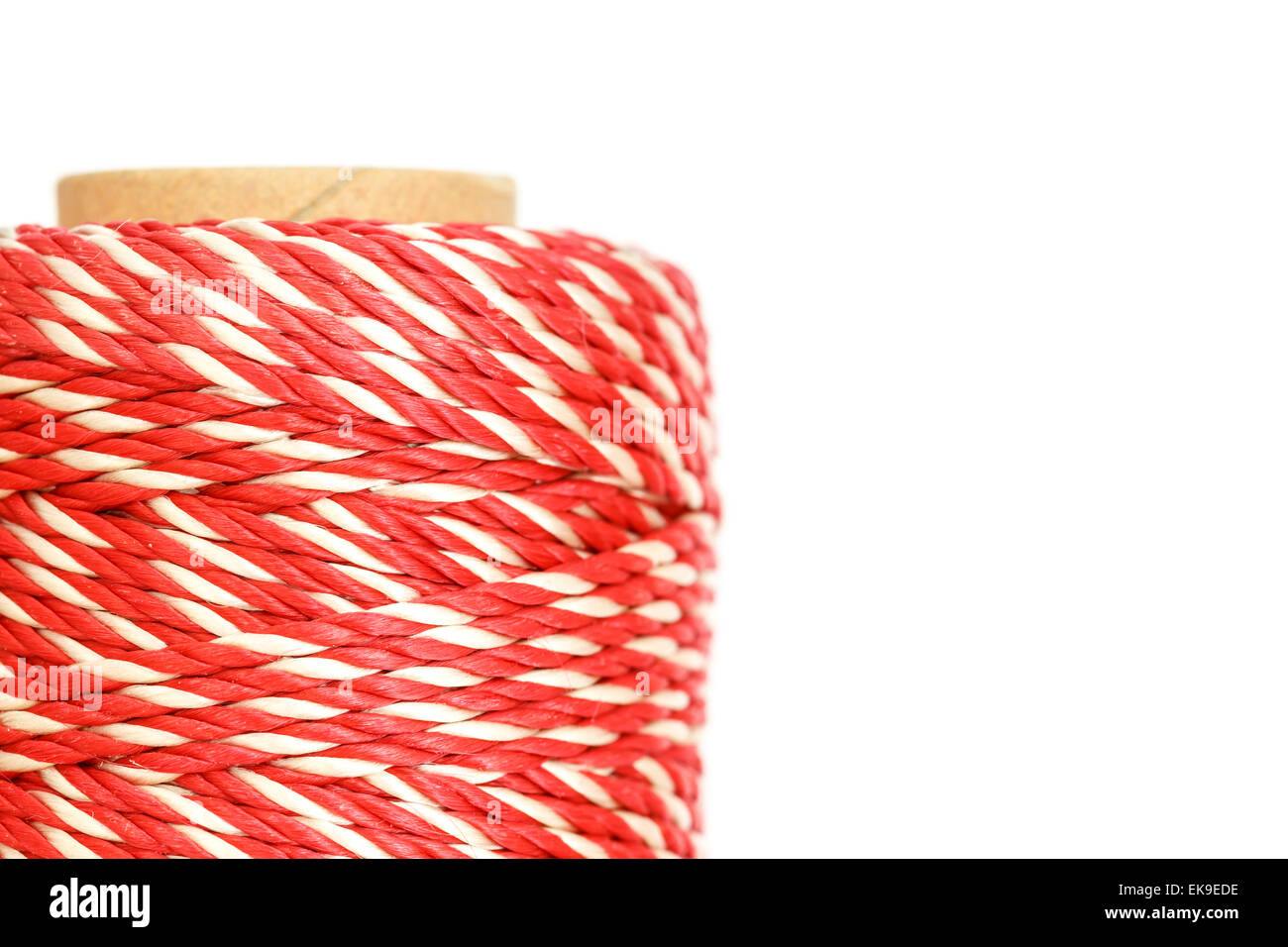 Close up roll of red rope Stock Photo - Alamy