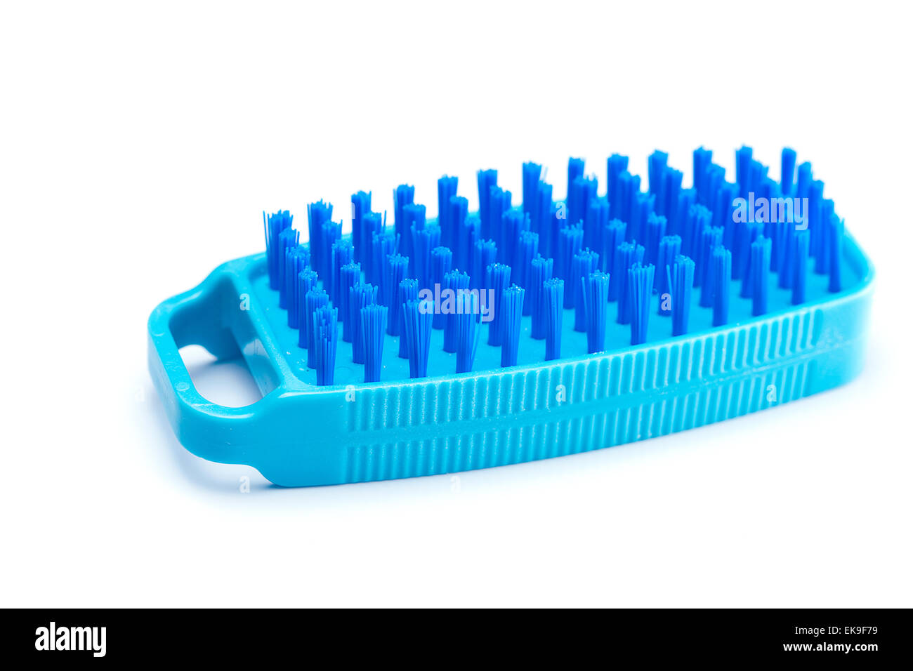 blue cleaning brush isolated on white Stock Photo - Alamy