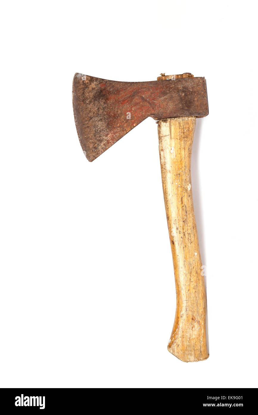 Chopping wood iron ax Cut Out Stock Images & Pictures - Alamy