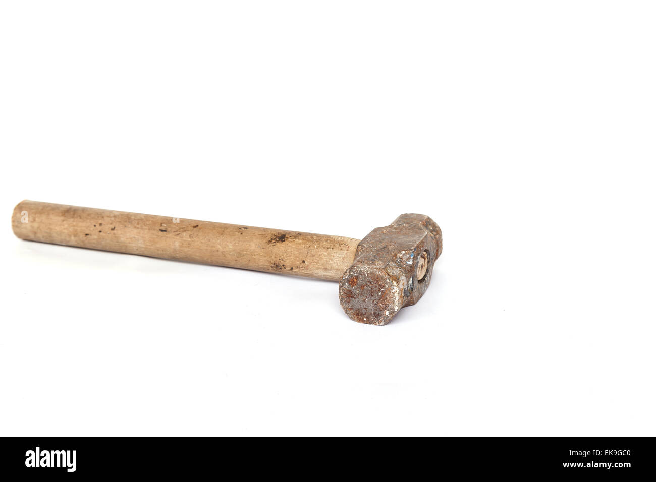 Old big hammer isolated on white background Stock Photo - Alamy
