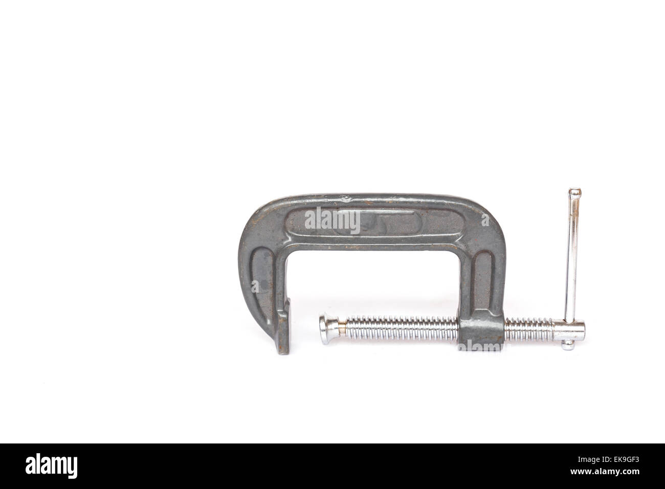 C clamp isolated on white background Stock Photo - Alamy