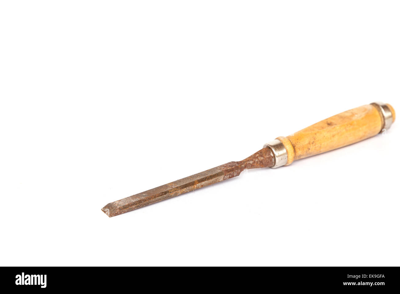 Chisel for wood work isolated on white background Stock Photo - Alamy