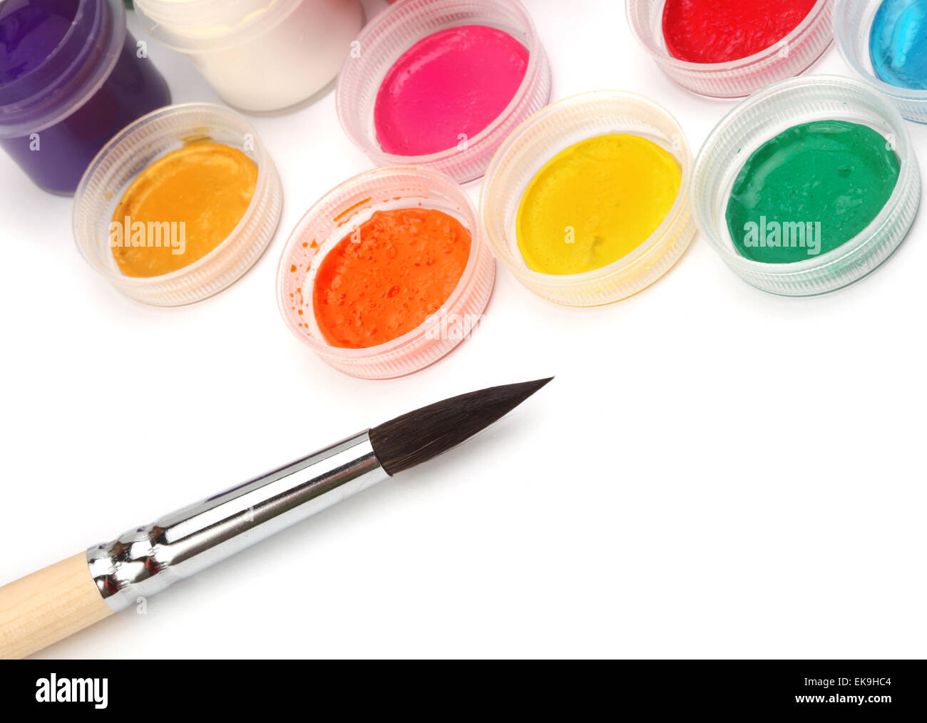 Paint brush and colors Stock Photo - Alamy