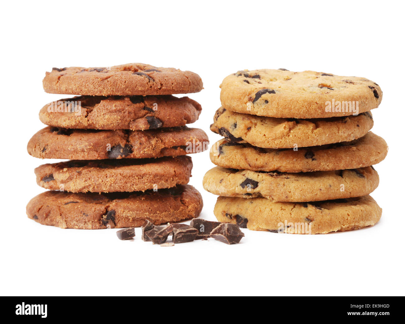 Chocolate chip cookie isolated Stock Photo - Alamy