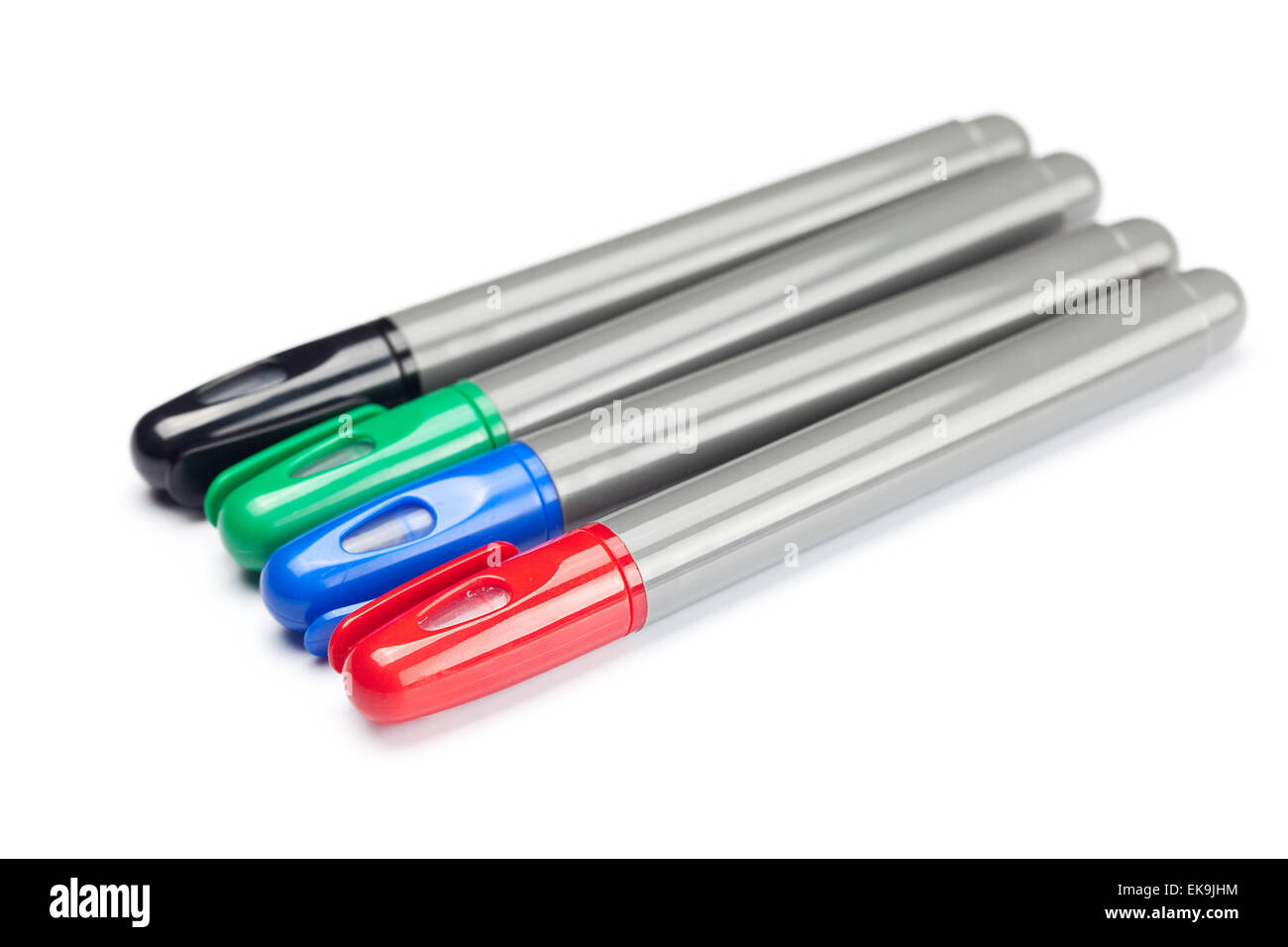a colorful office markers isolated on white Stock Photo - Alamy