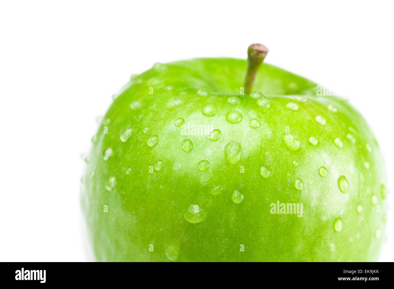 apple with water drops isolated on white Stock Photo - Alamy