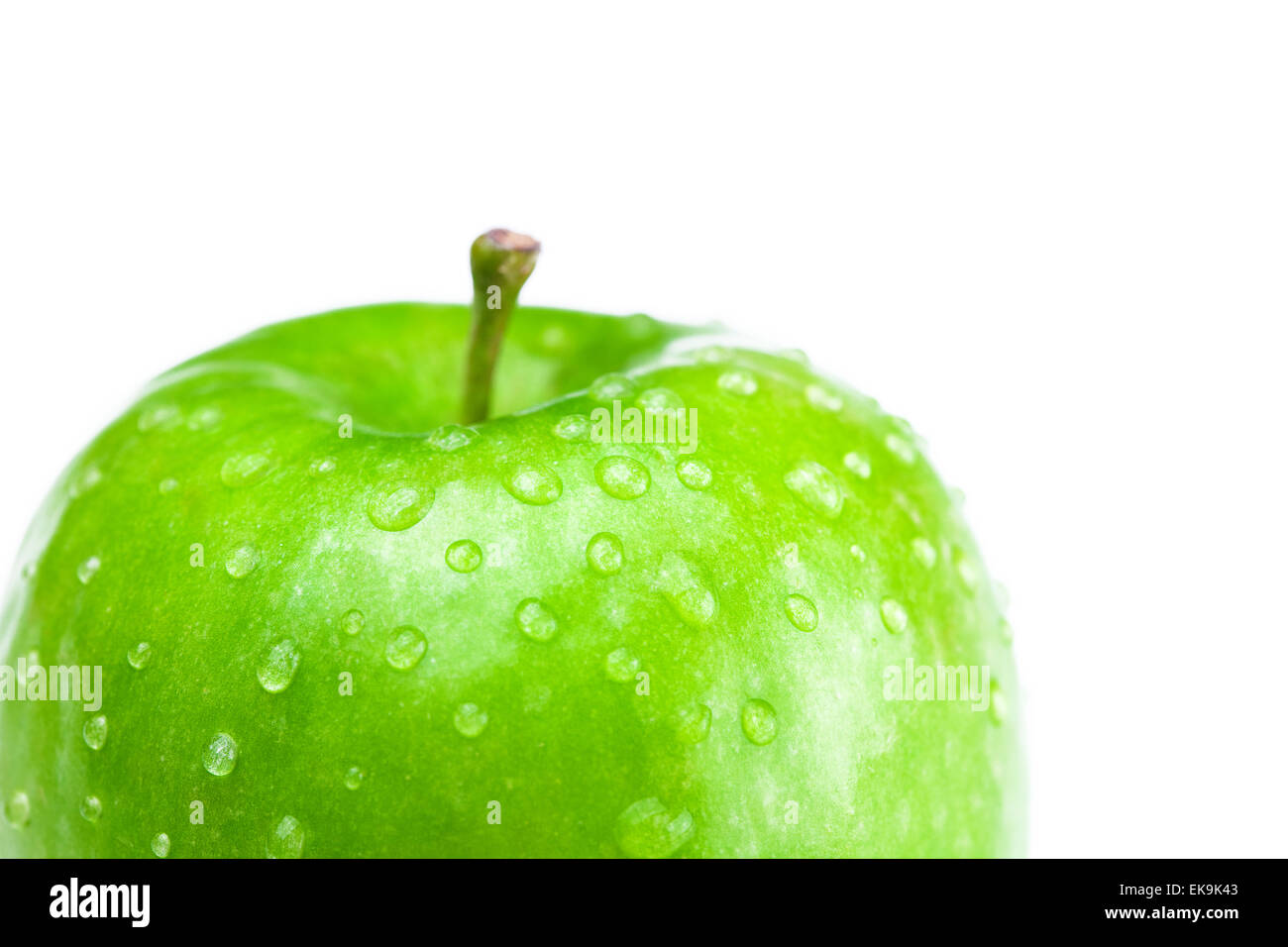 apple with water drops isolated on white Stock Photo - Alamy