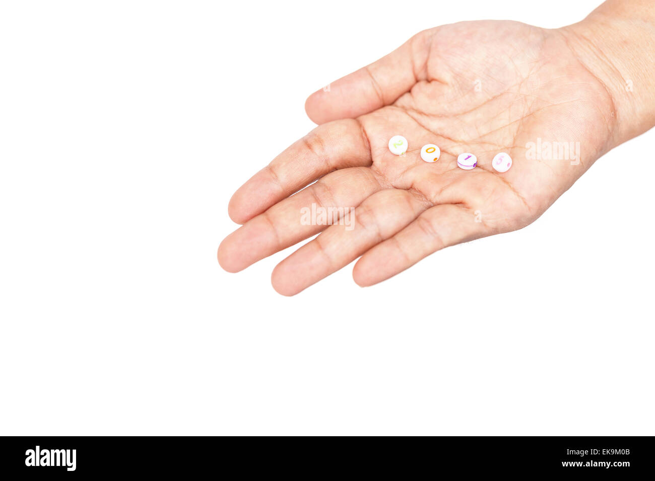 Hand holding beads isolated on white background Stock Photo - Alamy