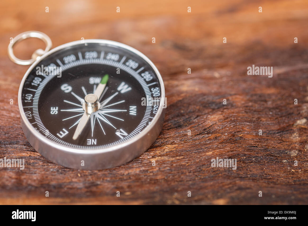 Close up compass on wood background Stock Photo - Alamy