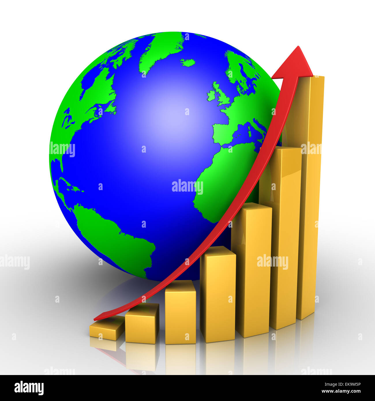 Graphic chart and earth Stock Photo - Alamy