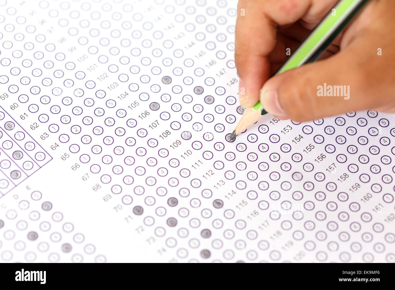 Answer sheet hi-res stock photography and images - Alamy