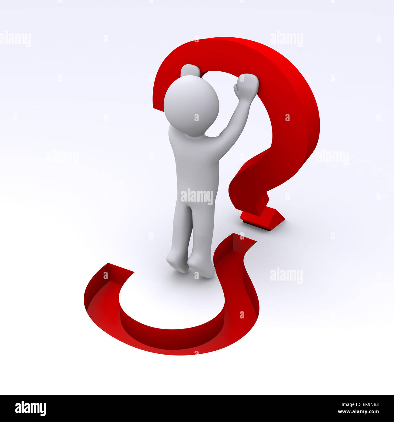 Person raising question mark Stock Photo - Alamy