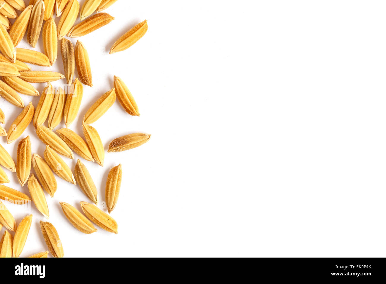 rice grains isolated on white background Stock Photo - Alamy