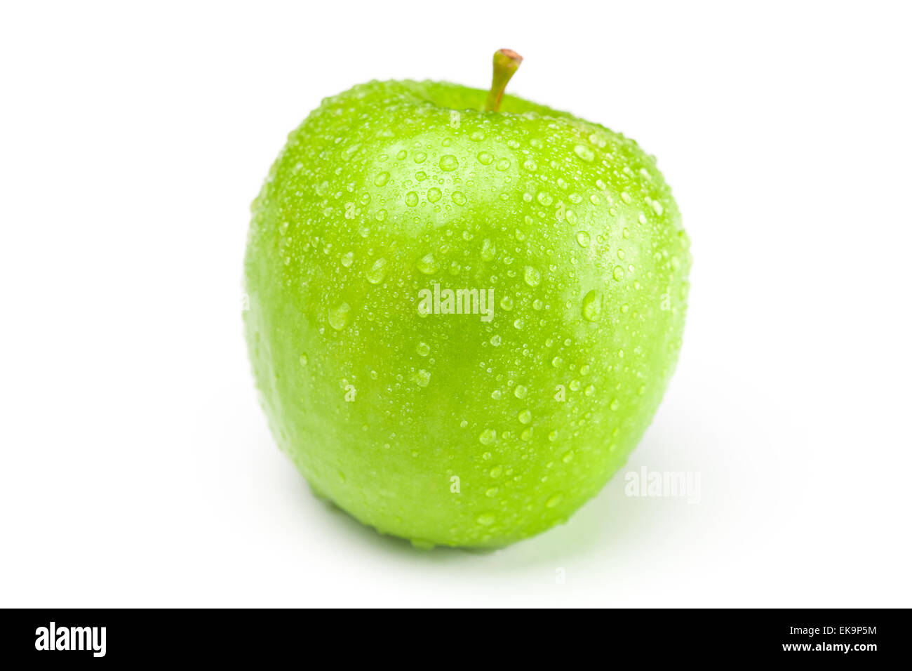 apple with water drops isolated on white Stock Photo - Alamy