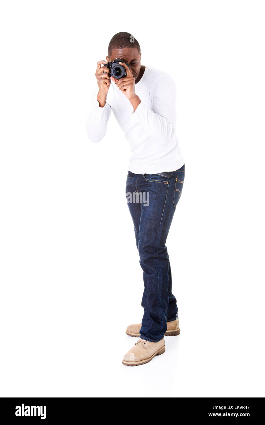 Professional photographer male taking photograph Cut Out Stock Images ...