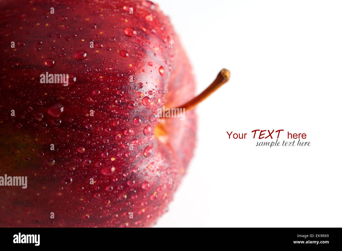 apple with water drops isolated on white Stock Photo - Alamy