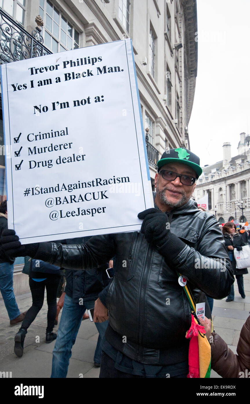 Lee Jasper and thousands march through London on UN Anti-Racism Day ...