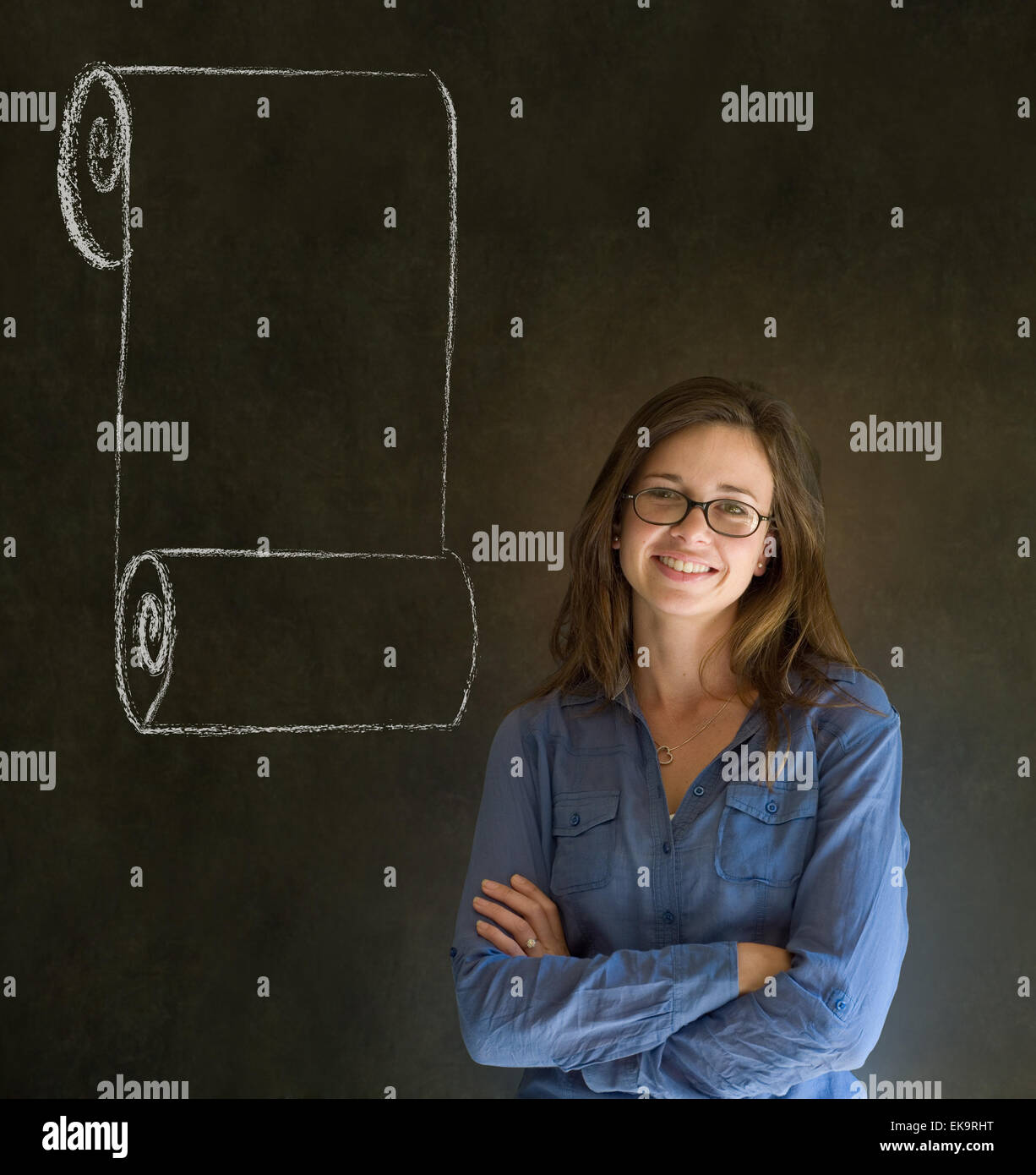 Scroll woman hi-res stock photography and images - Alamy