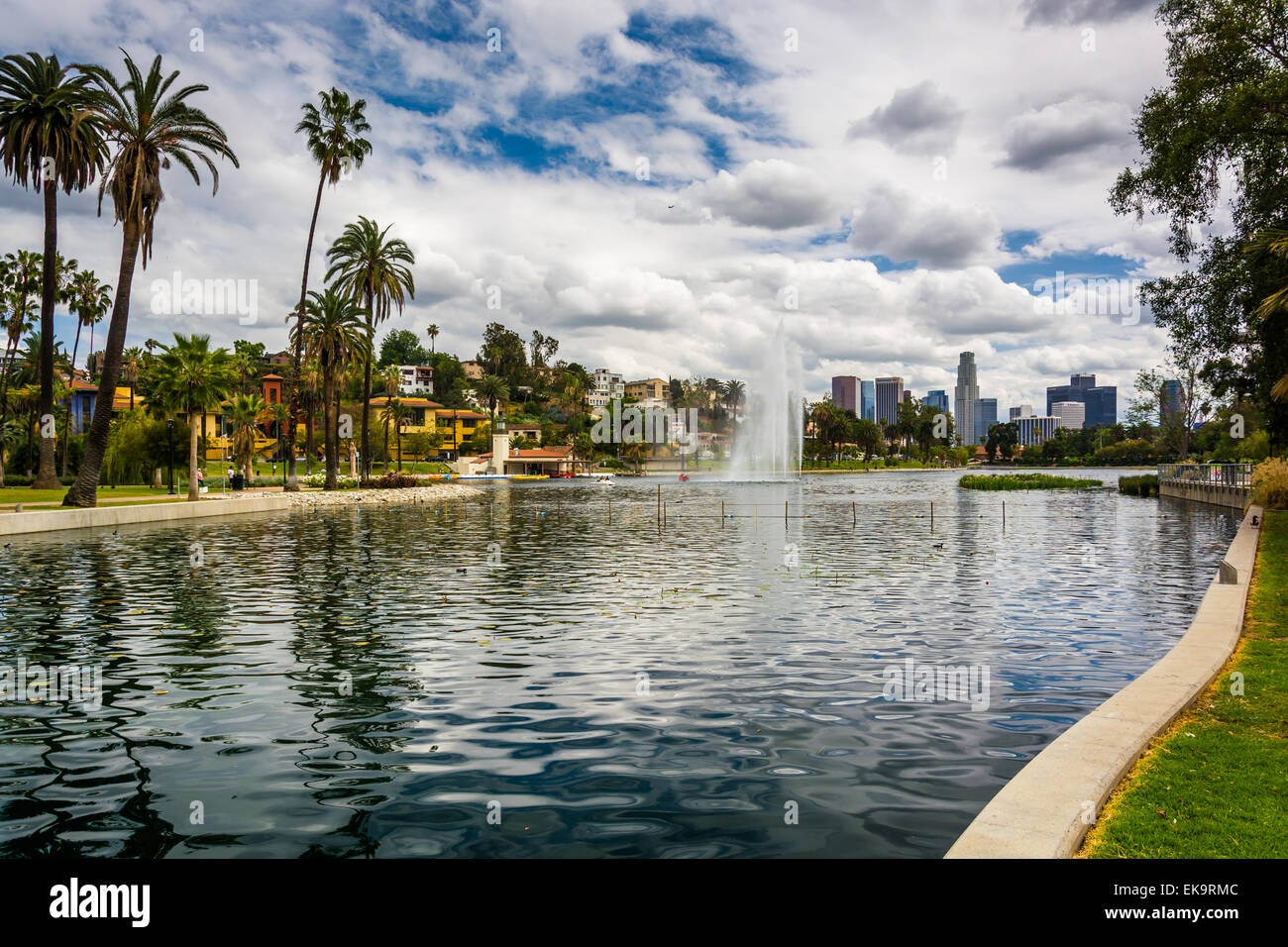 Echo park lake, los angeles hi-res stock photography and images - Alamy