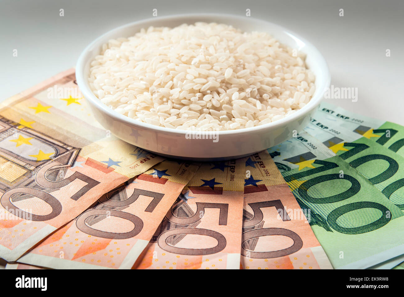 Rice and Money Stock Photo - Alamy