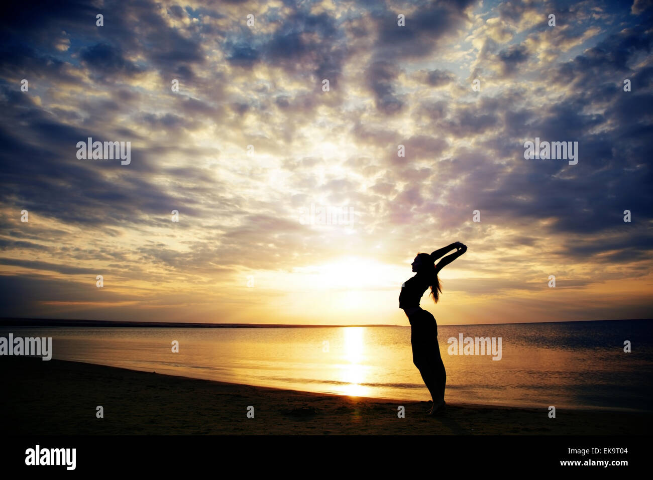 Meditation at the sea Stock Photo - Alamy