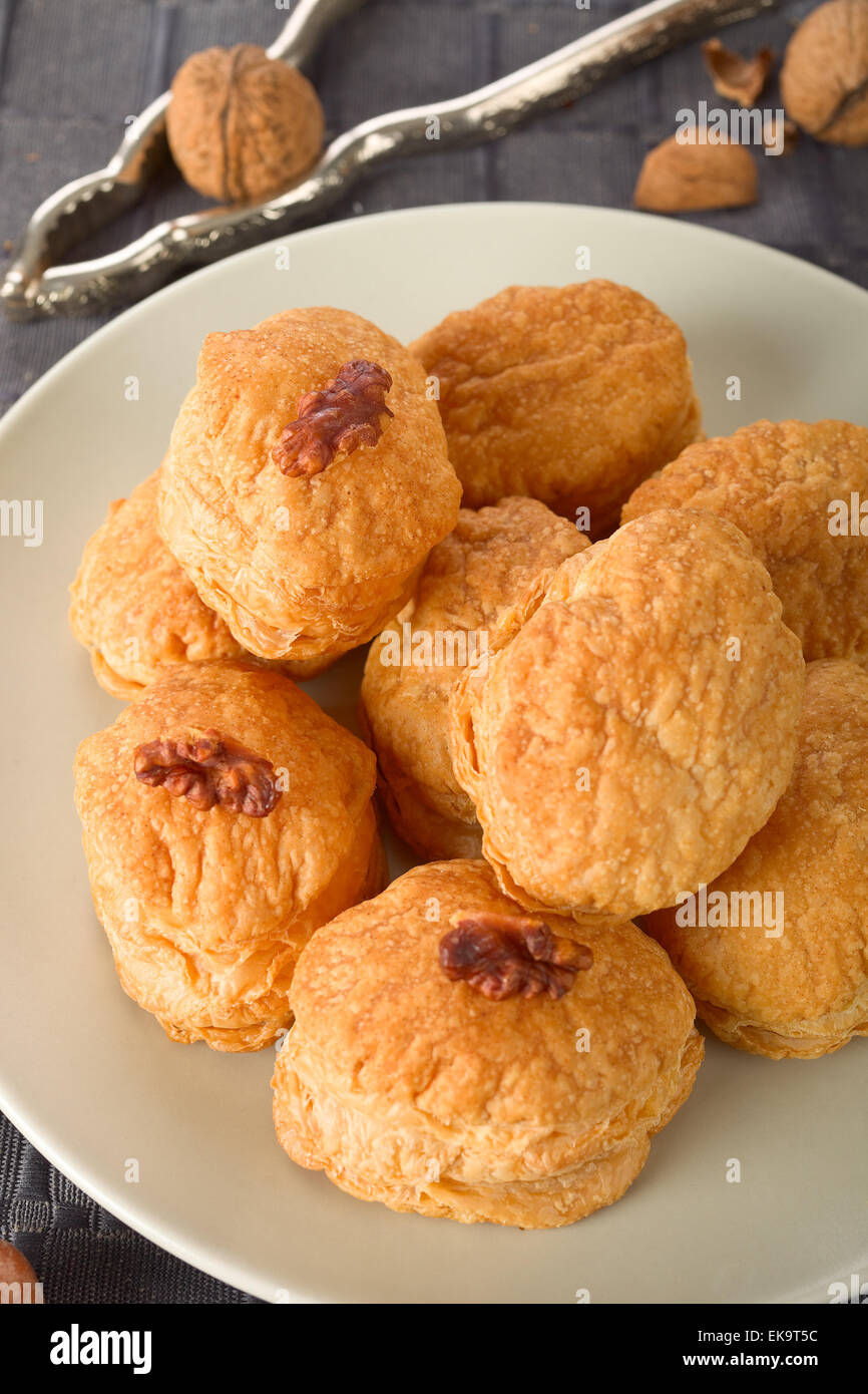Homemade walnut cookies Stock Photo - Alamy