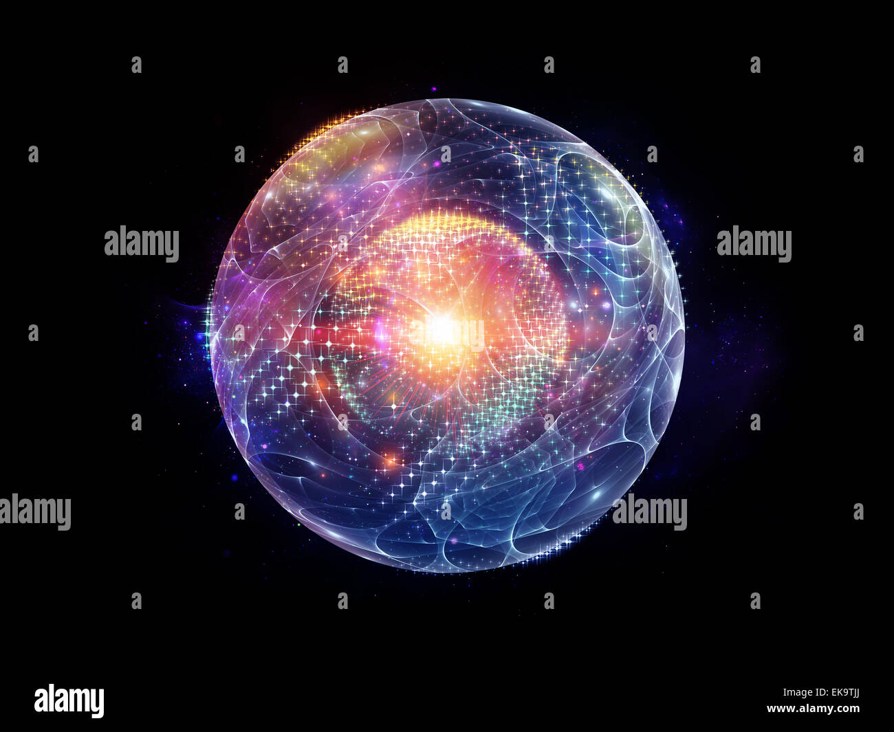 Fractal Sphere Background Stock Photo - Alamy