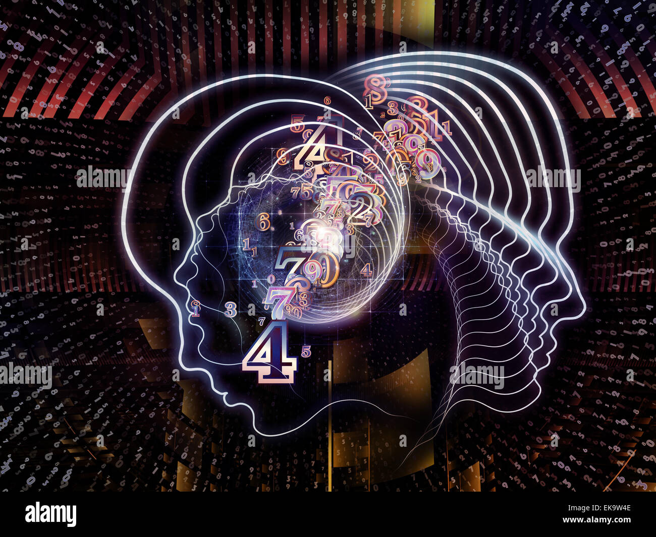 Virtualization of Human Technology Stock Photo - Alamy