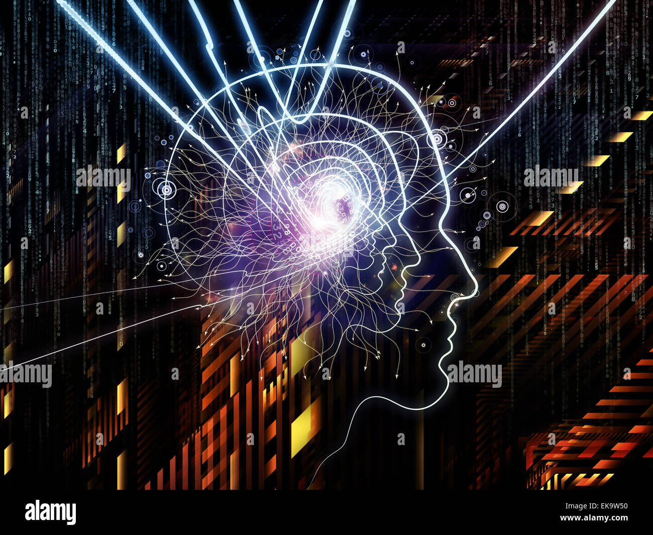 Conceptual Human Technology Stock Photo - Alamy