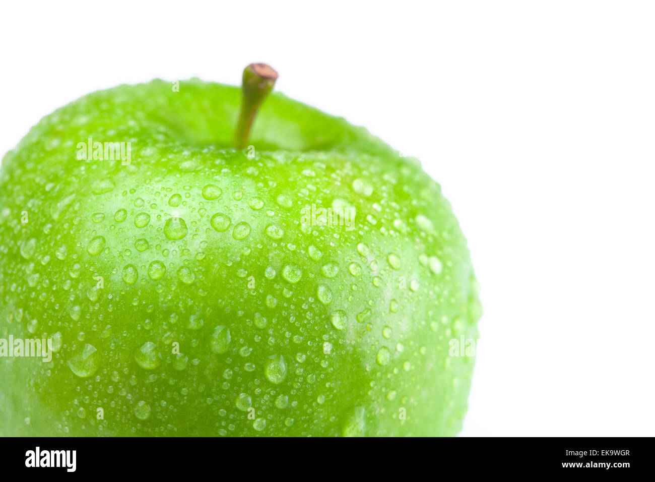 apple with water drops isolated on white Stock Photo - Alamy