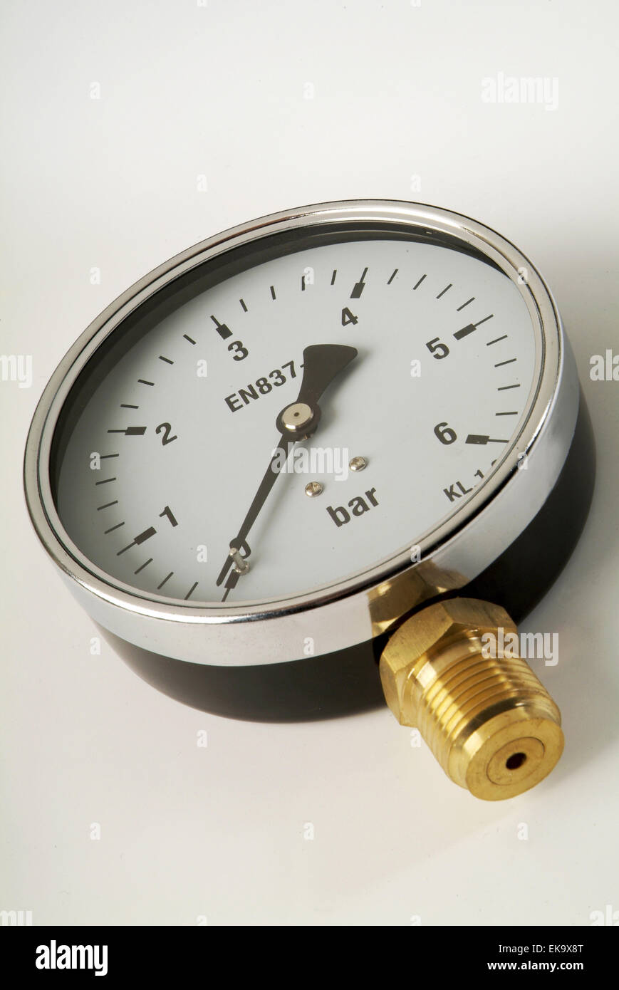 industrial barometer on white background Stock Photo - Alamy