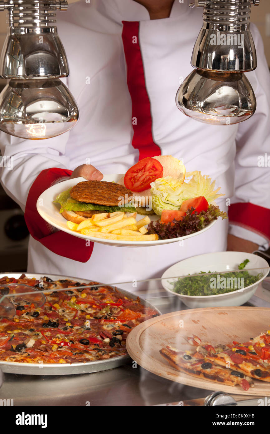 chef near buffet Stock Photo - Alamy