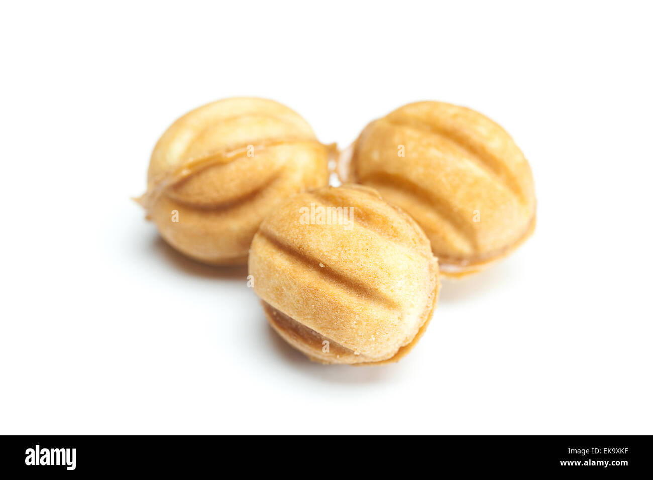 cake in the shape of nut isolated on white Stock Photo - Alamy