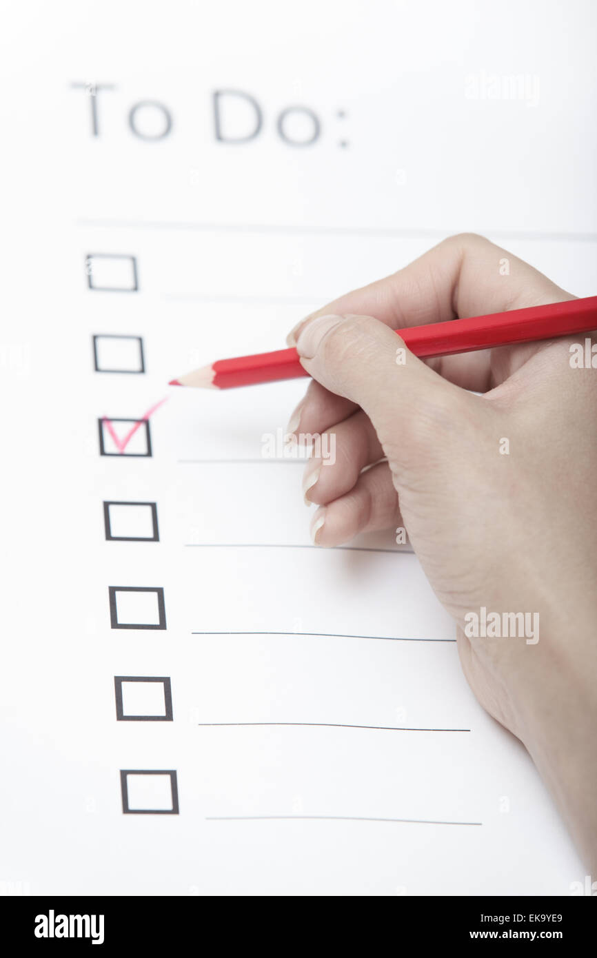 To do list Stock Photo - Alamy