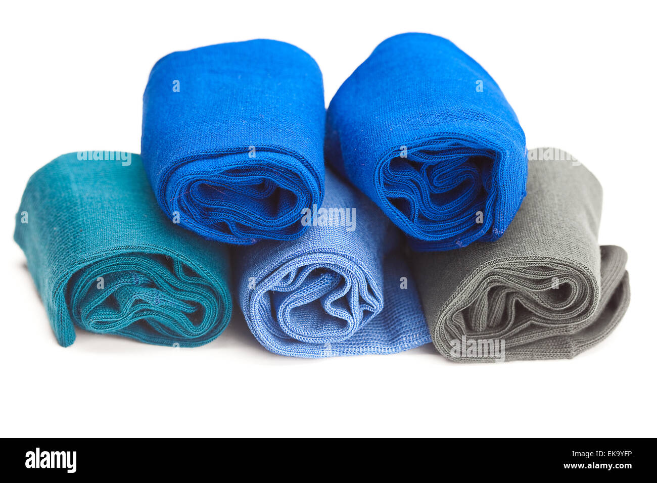 multi colored socks made of cotton isolated on white Stock Photo - Alamy