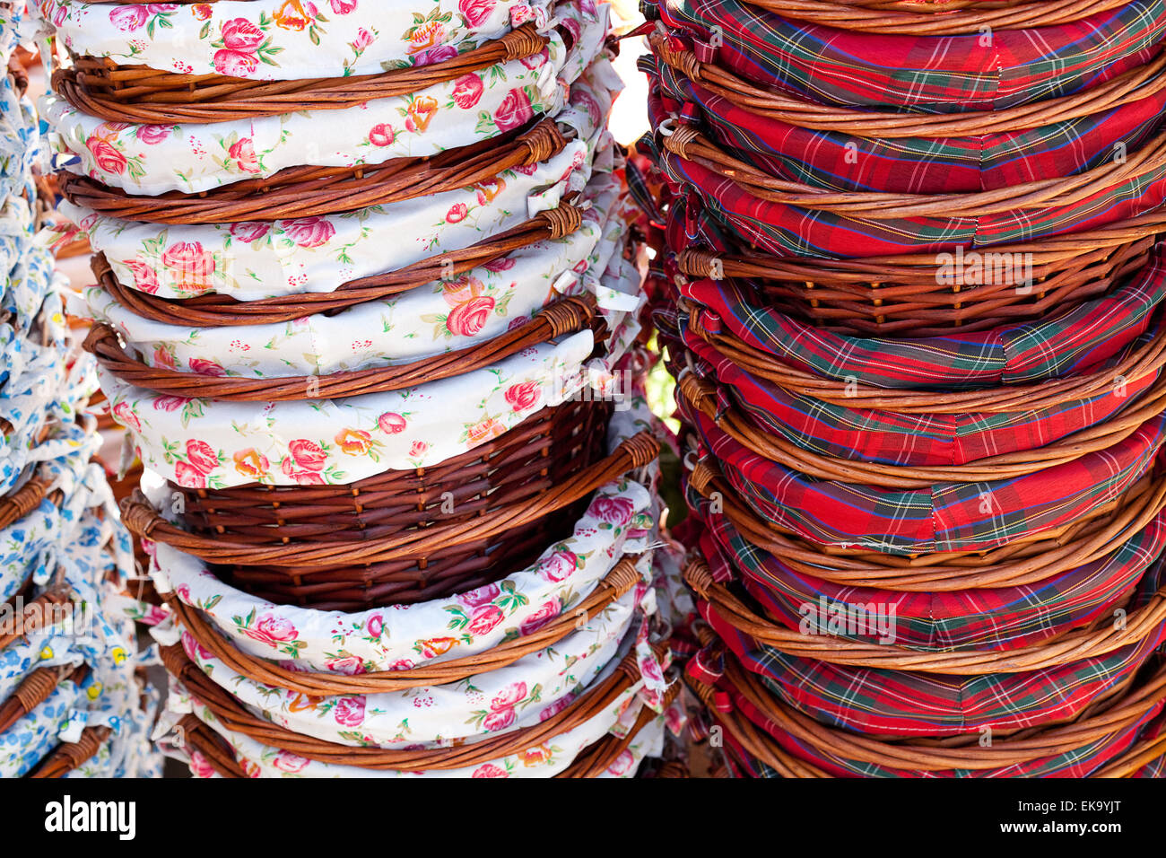 background of the baskets at the fair Stock Photo - Alamy