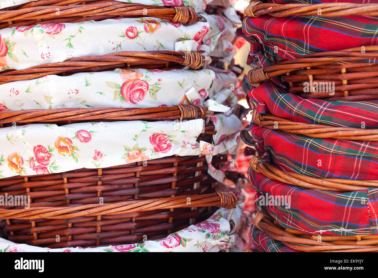 background of the baskets at the fair Stock Photo - Alamy