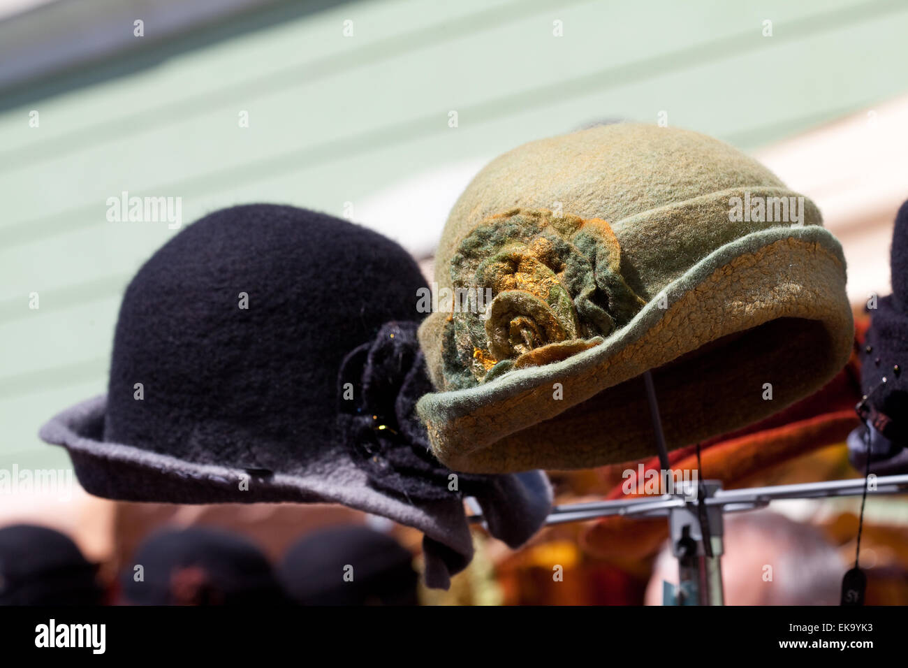 colorful hats at the fair Stock Photo - Alamy