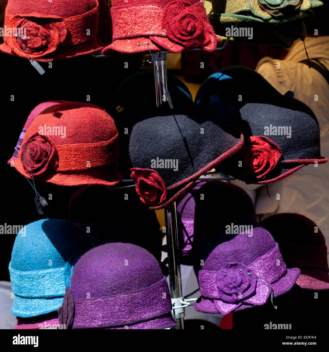 colorful hats at the fair Stock Photo - Alamy