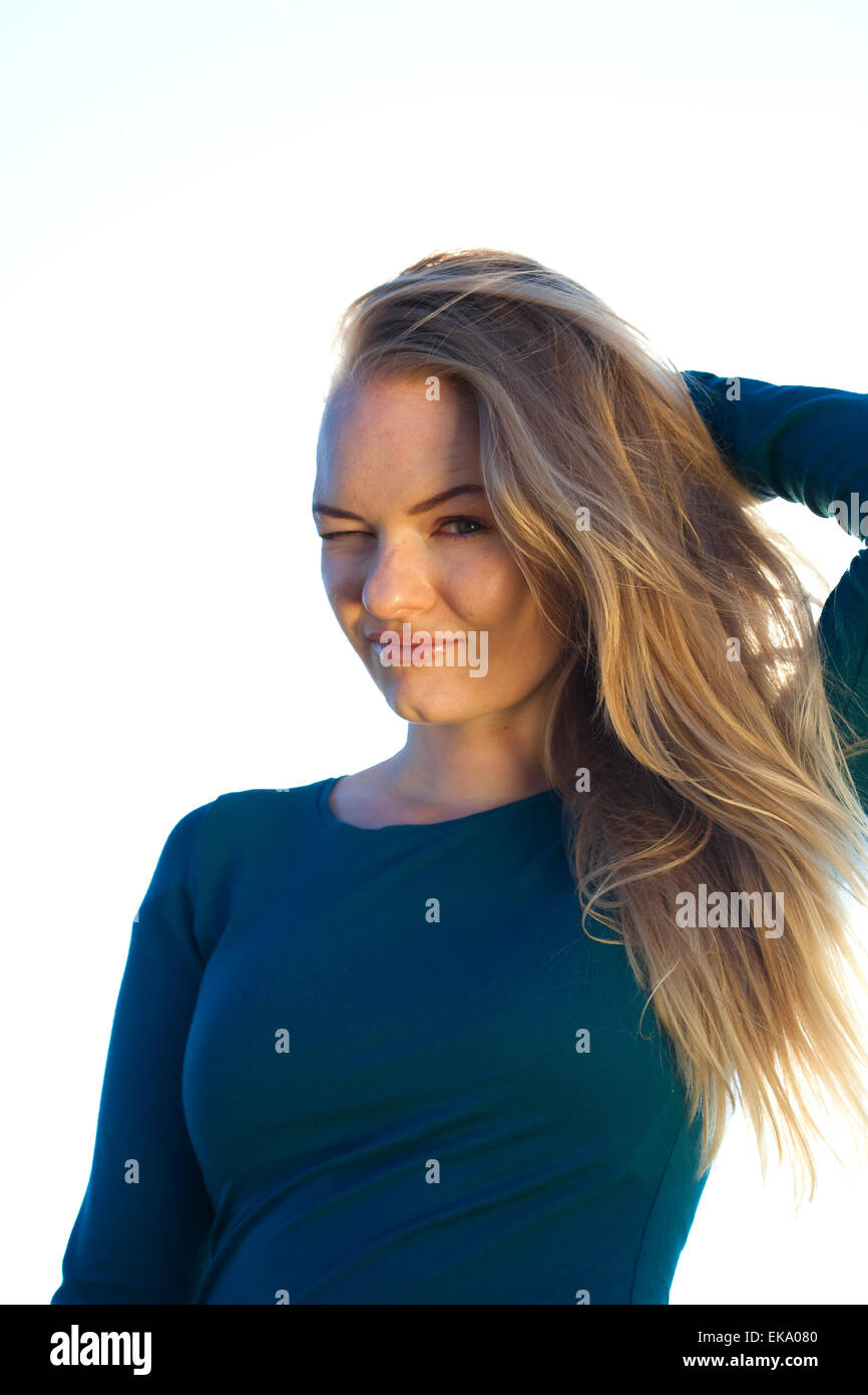 Woman face back lit hi-res stock photography and images - Alamy