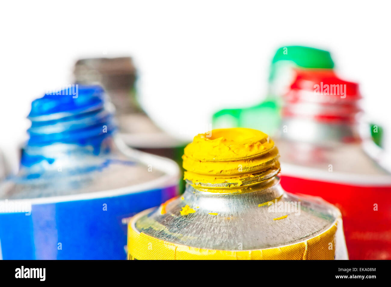 Tubes of oil paint open in conjunction Stock Photo - Alamy
